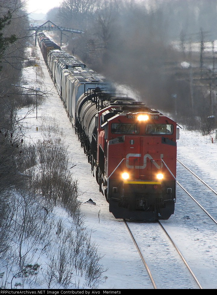 CN 8011 at Mile 5.8 Strathroy!Sub.